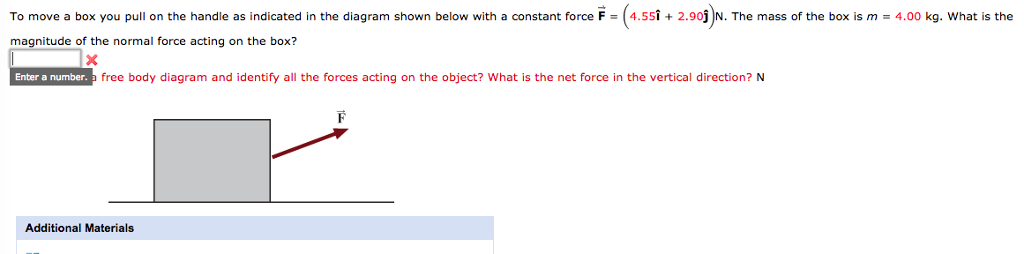 Solved To move a box you pull on the handle as indicated in | Chegg.com