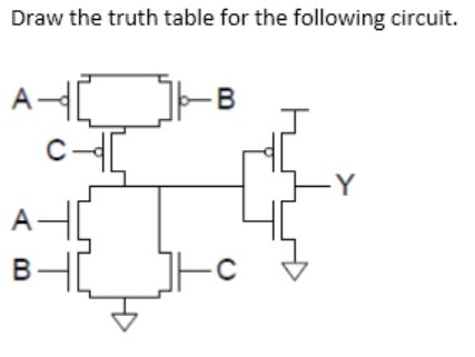 Solved Draw the truth table for the following circuit. 니! Cウ | Chegg.com