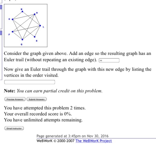 Solved Consider the graph given above. Add an edge so the | Chegg.com
