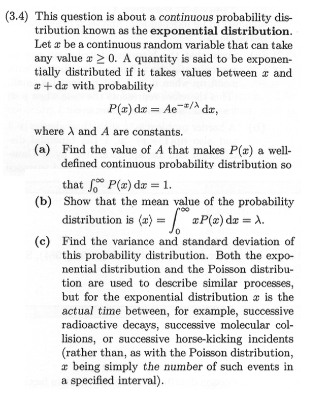 Solved This question is about a continuous probability | Chegg.com