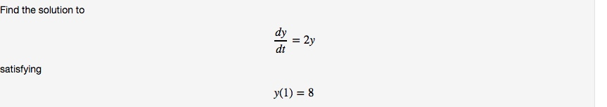 Solved Write f(t) = 5(18)' in the form f(t) = P0ekt for some | Chegg.com