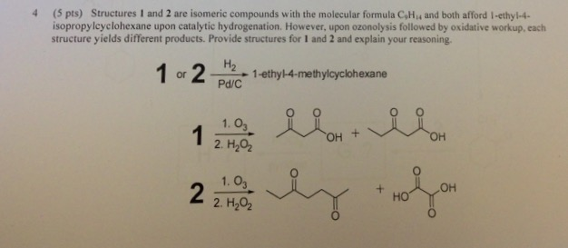 Solved Structures 1 and 2 are isomeric compounds with the | Chegg.com
