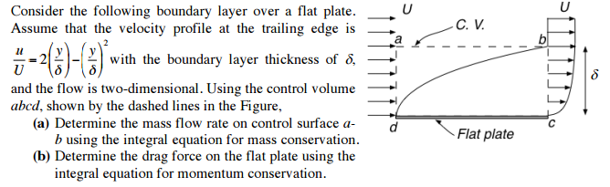 Solved Consider the following boundary layer over a flat | Chegg.com Solved Consider the following boundary layer over a flat | Chegg.com