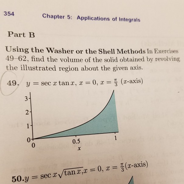 Solved 354 Chapter 5: Applications of Integrals Part B Using | Chegg.com