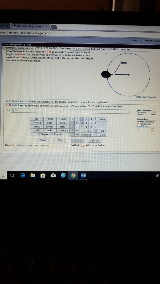 Solved com/Common/TakeTutorialAssignment.aspx Homework 5 | Chegg.com