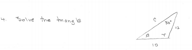 Solved Solve the triangle: | Chegg.com