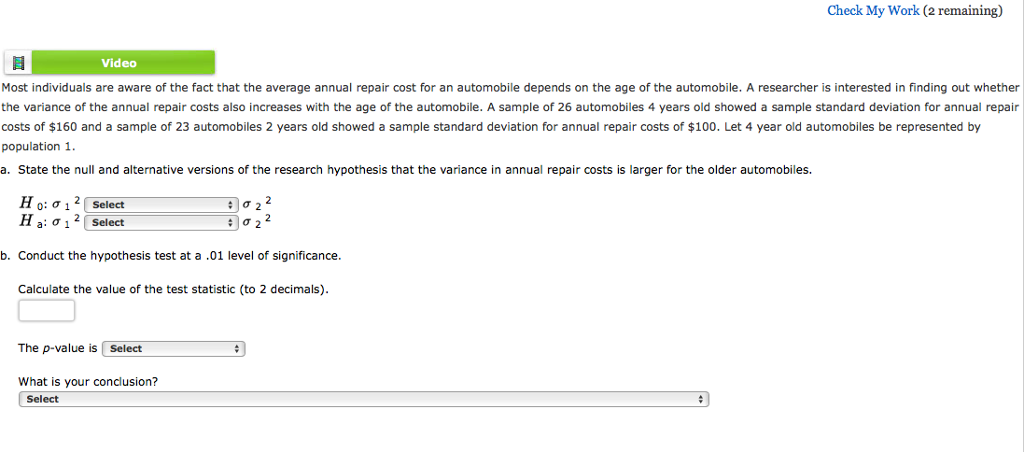 Solved Check My Work (2 remaining) Video Most individuals | Chegg.com