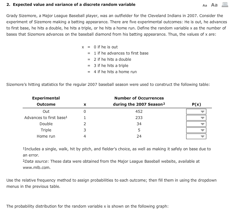 Solved 2. Expected value and variance of a discrete random | Chegg.com