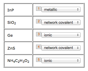 Solved Indicate whether the solid state of each of the | Chegg.com