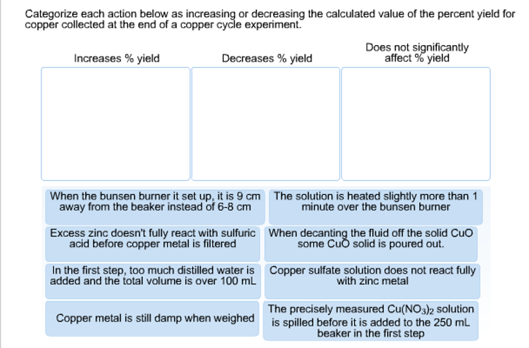 Solved Categorize each action below as increasing or | Chegg.com