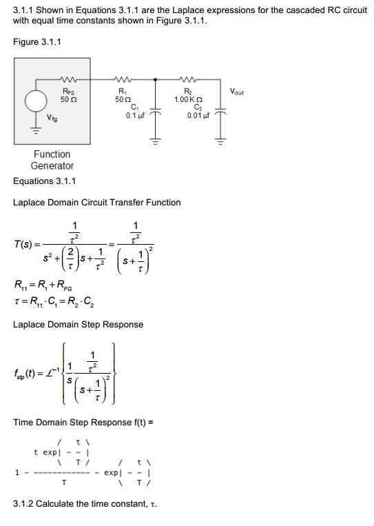 Solved 3.1.1 Shown in Equations 3.1.1 are the Laplace | Chegg.com