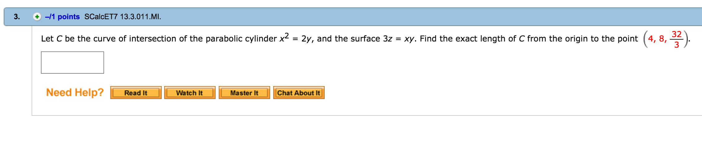 Solved Let C be the curve of intersection of the parabolic | Chegg.com