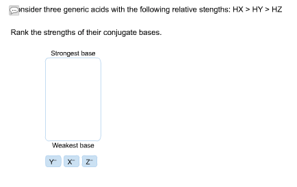 Solved consider three generic acids with the following | Chegg.com