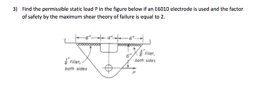 Solved 3 Find the permissible static load P in the figure | Chegg.com