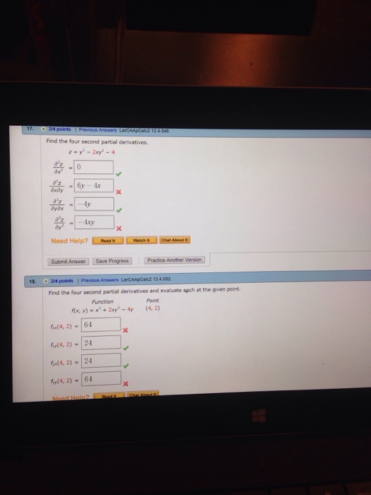 Solved Find the four second partial derivatives. z = y^3 - | Chegg.com Solved Find the four second partial derivatives. z = y^3 - | Chegg.com