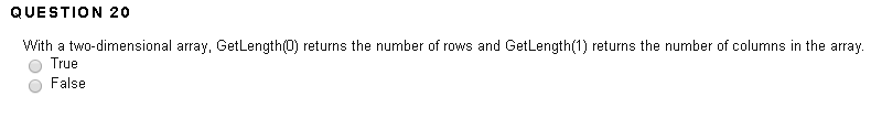 Solved QUESTION 20 With a two-dimensional array, | Chegg.com