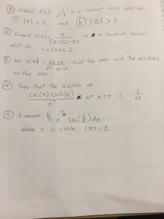 Solved Expand f(z) = 1/z - 3 in a Laurent series valid for: | Chegg.com
