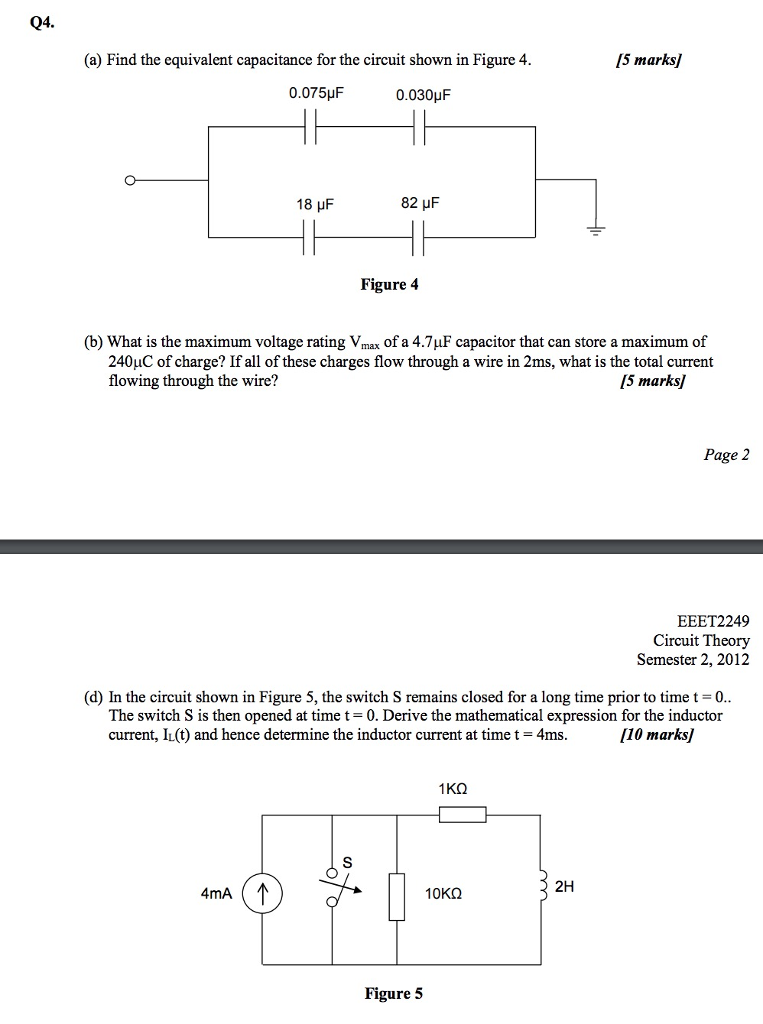 Solved (a) Find the equivalent capacitance for the circuit | Chegg.com