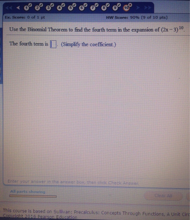 Solved Use the Binomial Theorem to find the fourth term in | Chegg.com