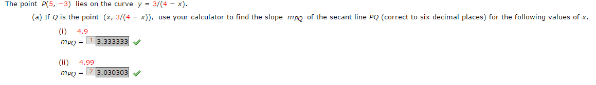 Solved The Point P 5 3 Lies On The Curve Y 3 4 X