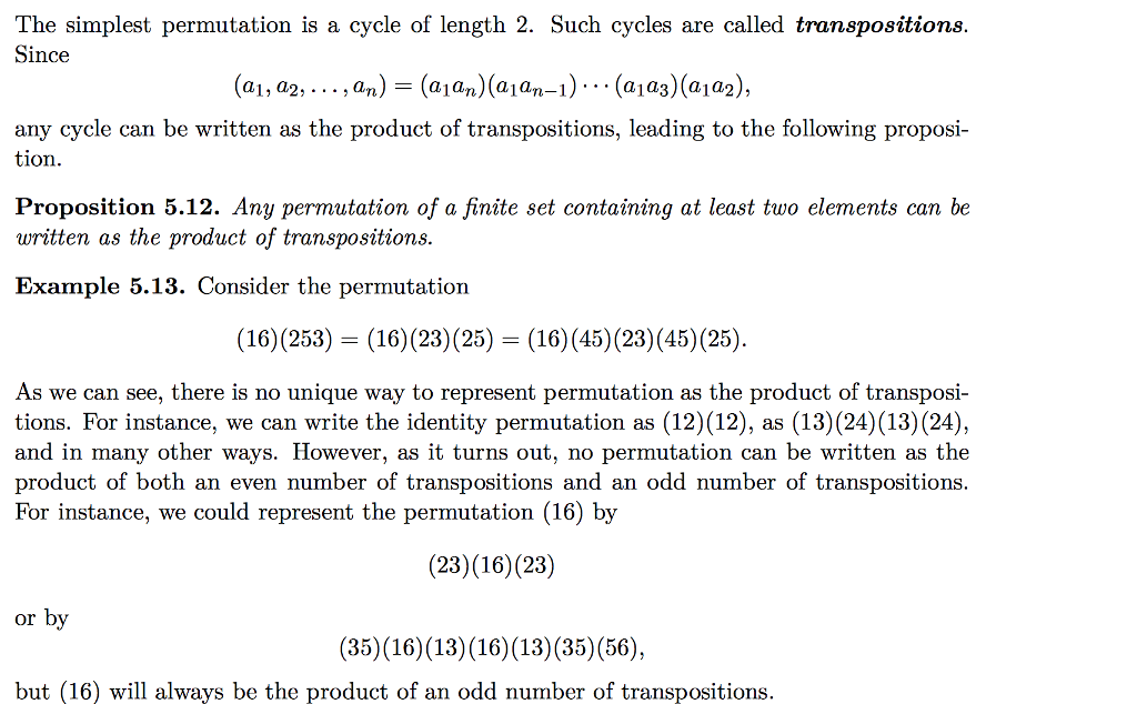 Solved Question about permutation cycle: 1. Why is (1) = | Chegg.com