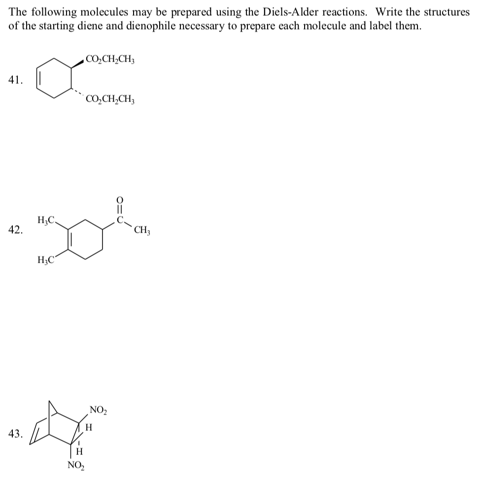 Solved The following molecules may be prepared using the | Chegg.com