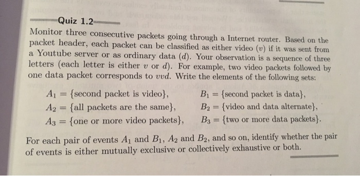 Solved Monitor three consecutive packets going through a | Chegg.com