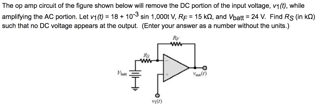 Solved The op amp circuit of the figure shown below will | Chegg.com