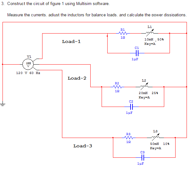 Solved Construct the circuit of figure 1 using Multisim | Chegg.com