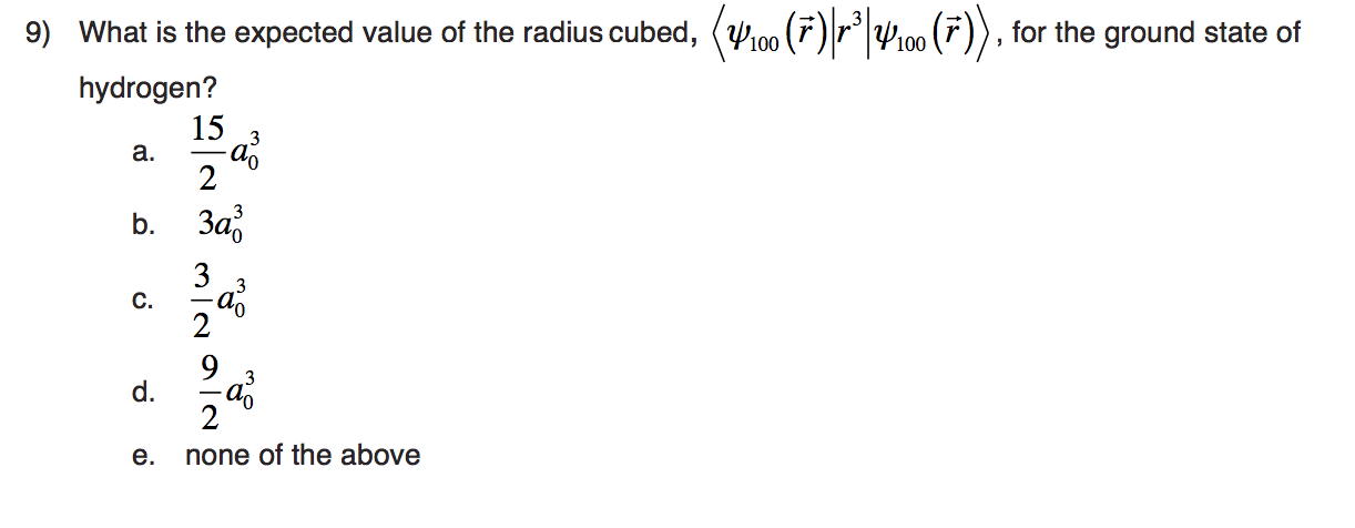 Solved What is the expected value of the radius cubed, | Chegg.com