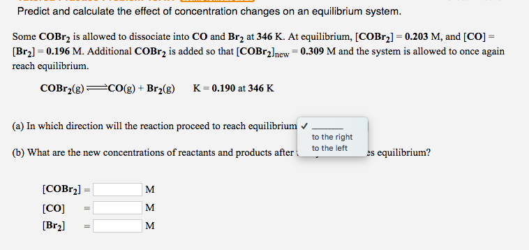 Solved Predict and calculate the effect of concentration | Chegg.com