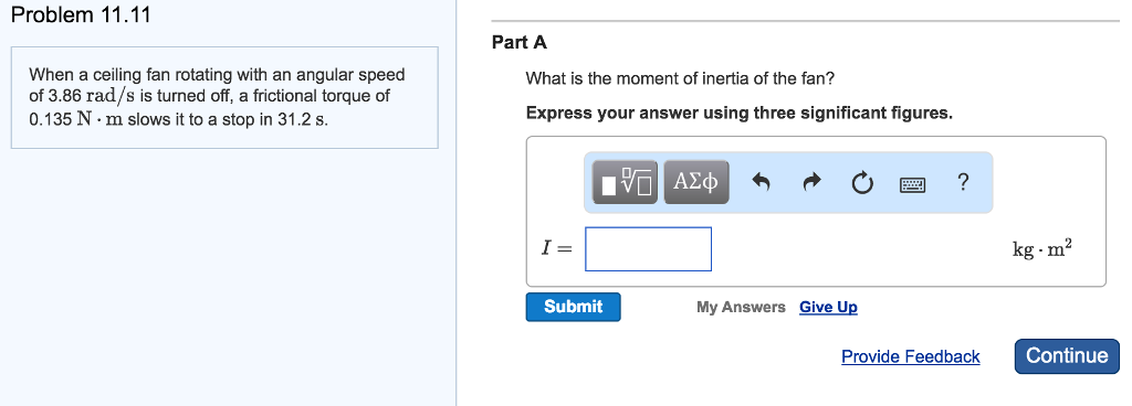Solved When a ceiling fan rotating with an angular speed of | Chegg.com