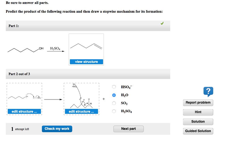 Solved Be sure to answer all parts Predict the product of | Chegg.com