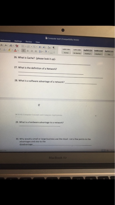Solved BCS102 Computer Concepts and Computer Applications | Chegg.com