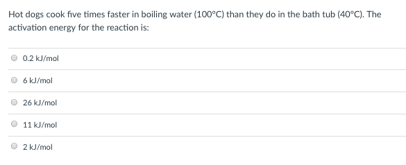 Solved Hot dogs cook five times faster in boiling water | Chegg.com