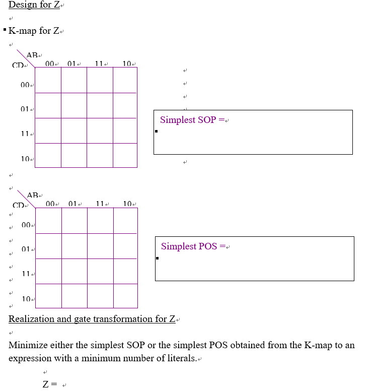 Solved 2. Design Procedures- Truth table for code converter | Chegg.com