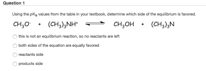 Solved Question1 Using the pKa values from the table in your | Chegg.com