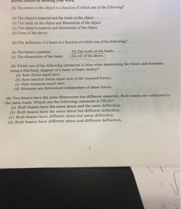 Solved The stress on the object is a function of which one | Chegg.com