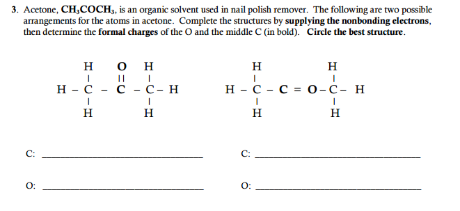 Solved Acetone, CH_3COCH_3, is an organic solvent used in | Chegg.com