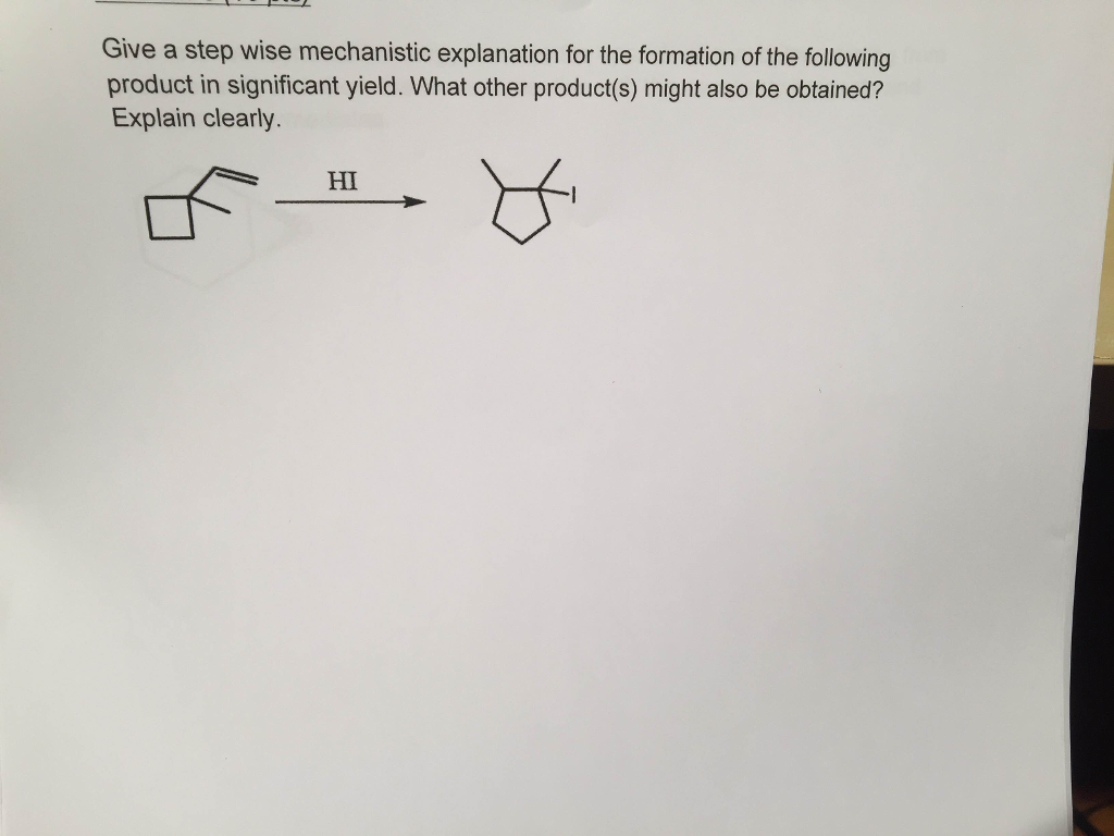 Solved Briefly explain why when cyclopentene is treated with | Chegg.com