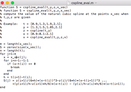 Solved Problem 4 Natural Cubic Spline In Matlab The Goal Of