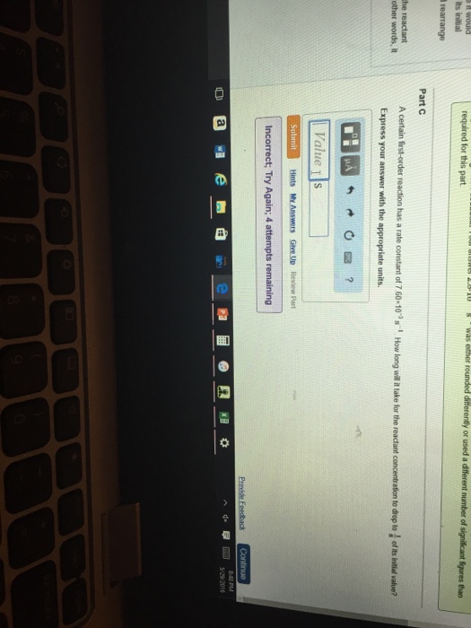 Solved A Certain First Order Reaction Has A Rate Constant Of