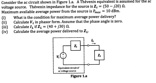 Solved Consider the ac circuit shown in Figure 1.a. A | Chegg.com