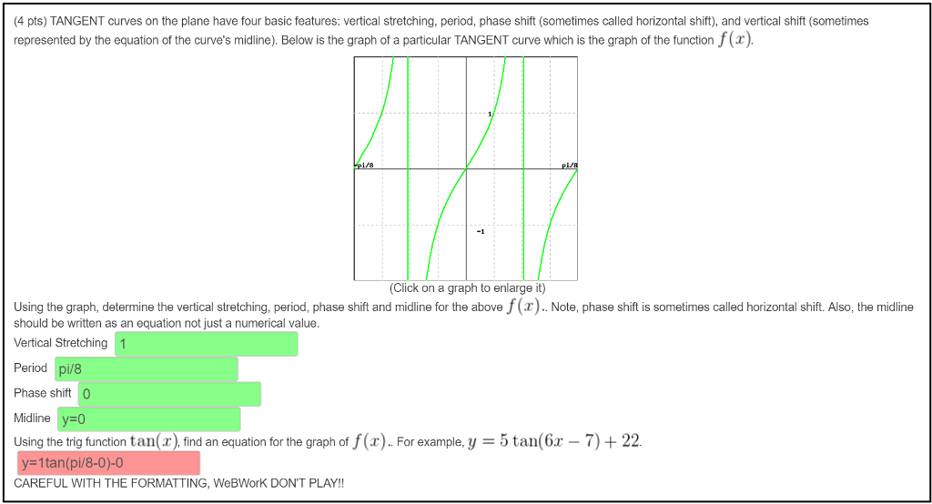 Solved (4 pts) TANGENT curves on the plane have four basic | Chegg.com