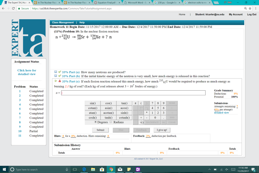 Solved * The Expert TA[Humx C in The Nuclear Fissic X C in | Chegg.com