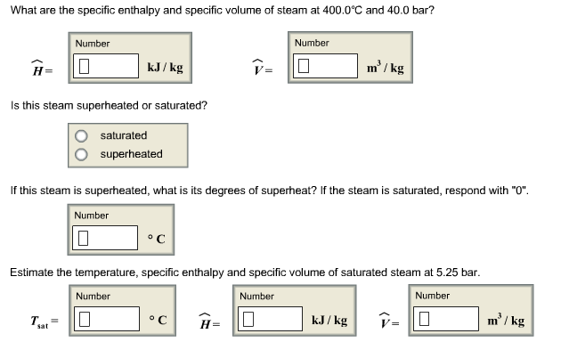 Solved What are the specific enthalpy and specific volume of | Chegg.com