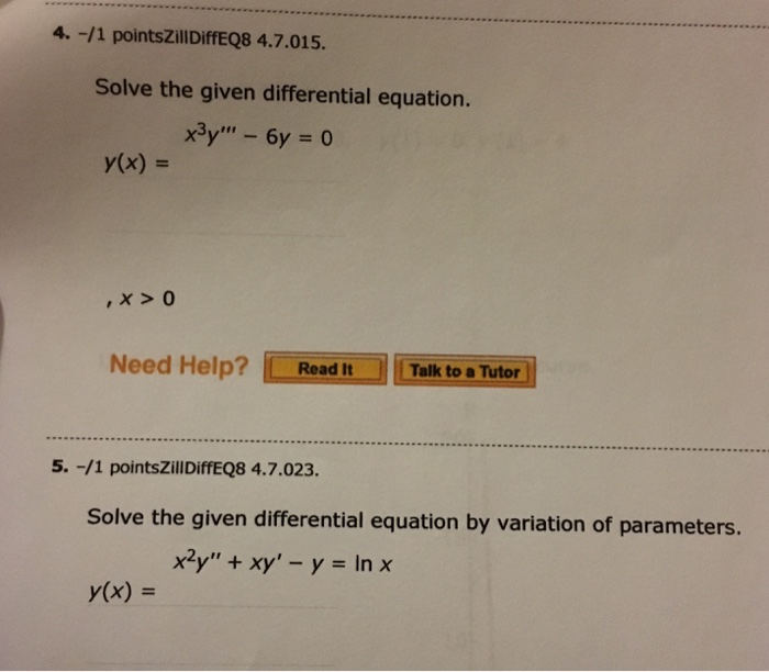 Solved Solve the given differential equation. x^3y Solved Solve the given differential equation. x^3y