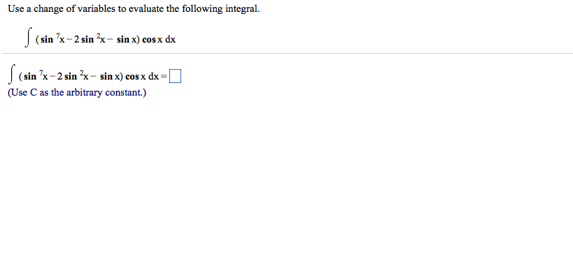 Solved Use a change of variables to evaluate the following | Chegg.com