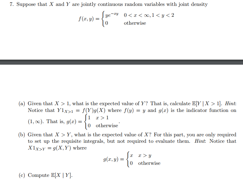 Solved 7. Suppose that X and Y are jointly continuous random | Chegg.com
