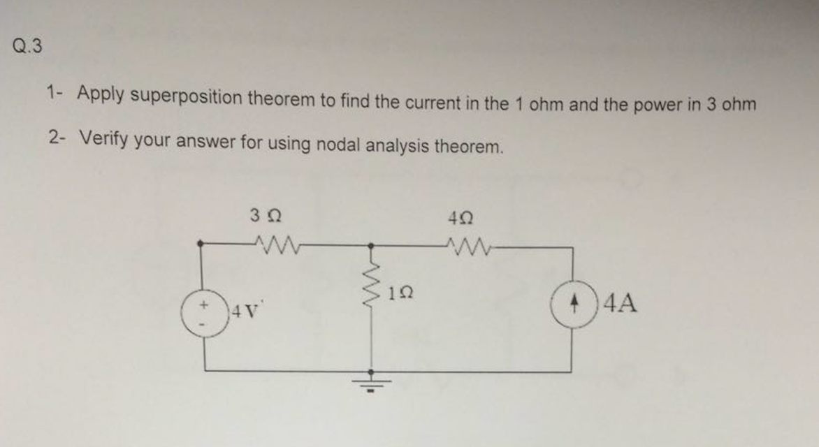 Solved Apply superposition theorem to find the current in | Chegg.com
